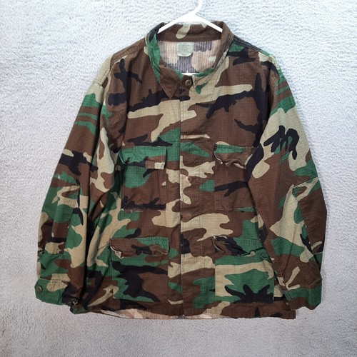 True Spec Military Jacket Adult Extra Large Camouflage Woodland Camo ...