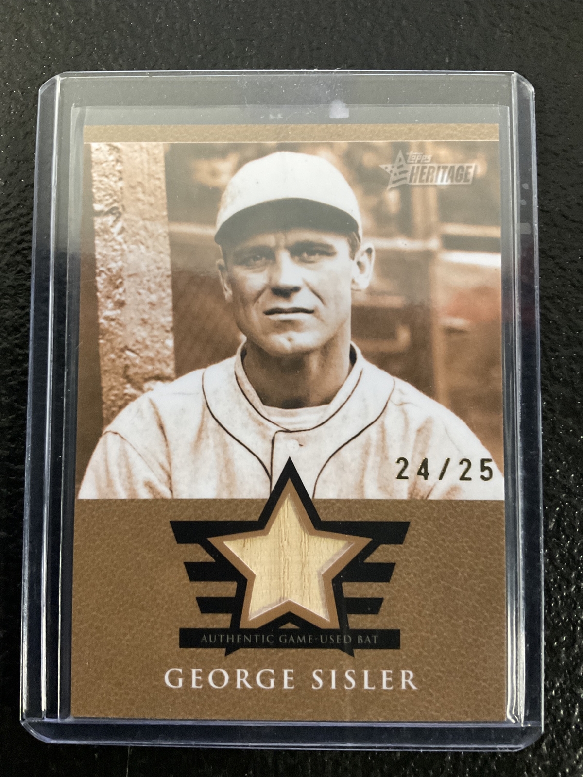 2009 Topps Heritage George Sisler Authentic Game Used Bat /25 | eBay