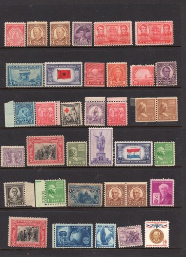 36pc US STAMPS LOT OVERRUN COUNTRIES PREXIE WASHINGTON 5c 4c P# 8c ...
