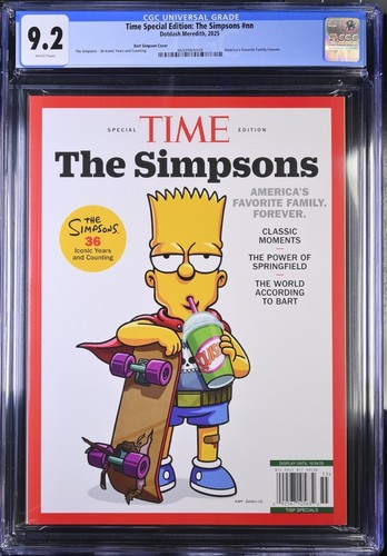 BART SIMPSON RARE VARIANT TIME COVER NEWSSTAND 2025 SP ED SIMPSONS CGC ...