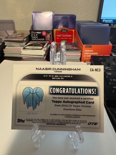 Nas Cunningham 2022-23 Topps Chome OTE Basketball Aqua Auto /99 Alabama ...