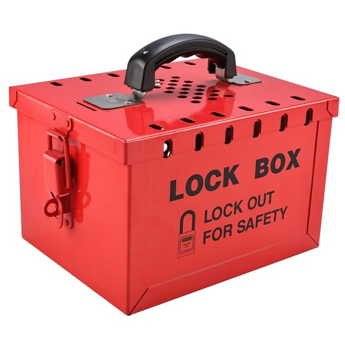 RealPlus Lockout Tagout Box Portable Loto Group Lock Box, 12 Padlock ...