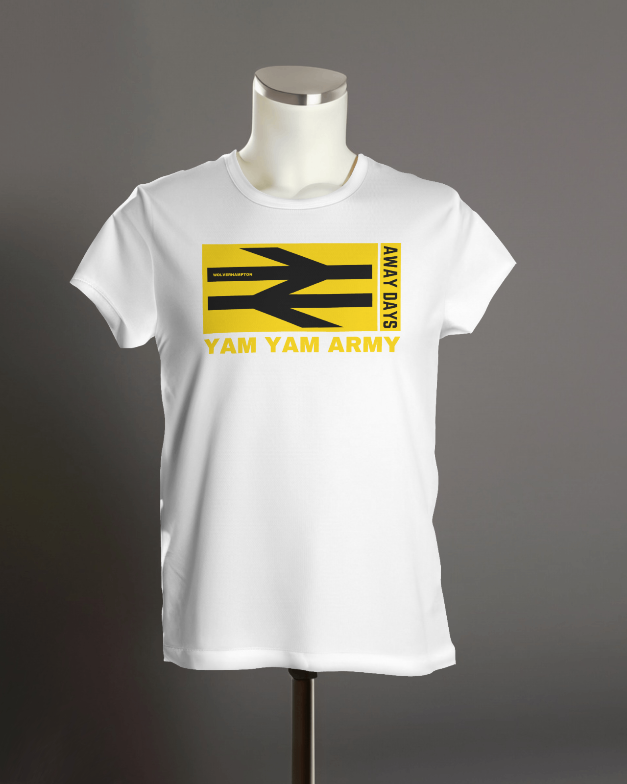 YAM YAM ARMY Away Days T-Shirt | Wolverhampton Hooligans Molineux Gold ...