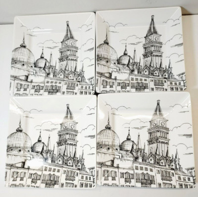 222 Fifth City Scenes - Venice - Appetizer Plates 5¼" Set of 4 | eBay