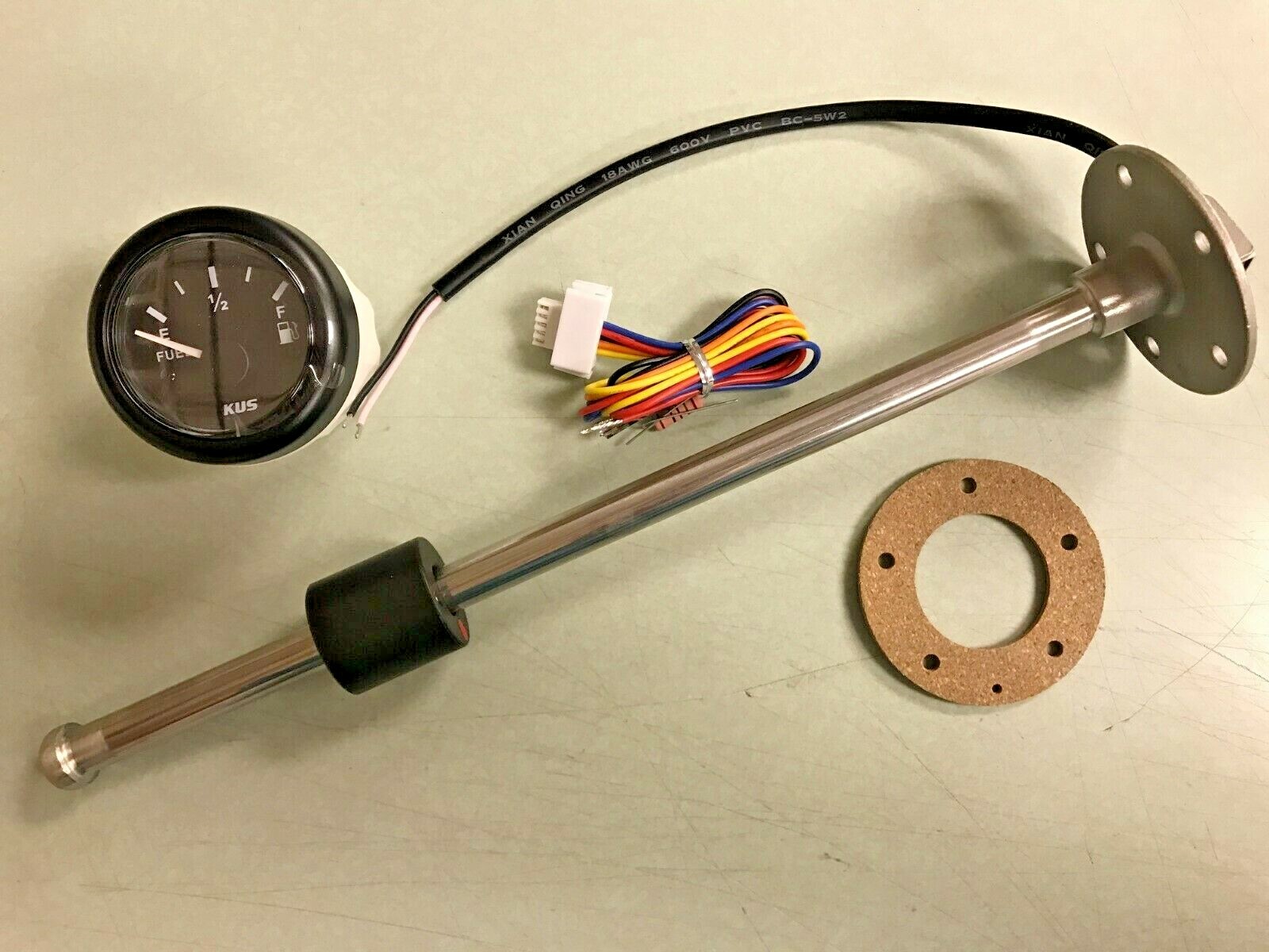 FUEL TANK GAUGE METER SENDER 18" STAINLESS WEMA KUS CPFR-BB BLACK GAS ...