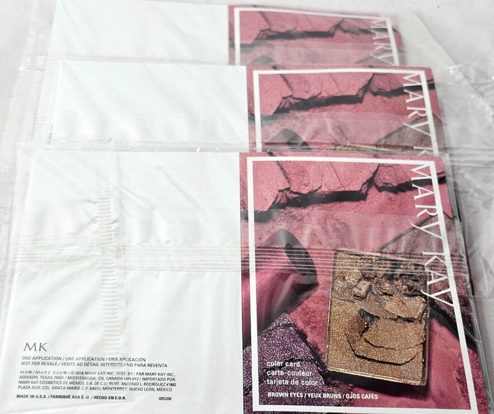 Mary Kay Color Cards Set of 3 (15 Cards) for BROWN EYES, New in Sealed ...
