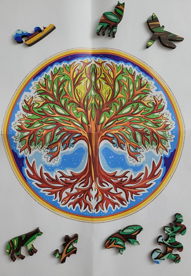 Unique Animal Cut 155pc Tree of Life Wooden Puzzle in Box New Unique ...