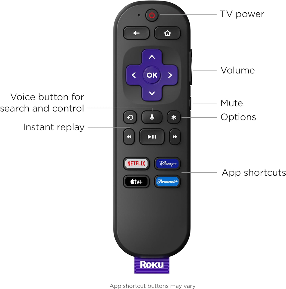 Roku Express 4K+ Roku Streaming Device 4K/HDR Roku Voice Remote Free ...