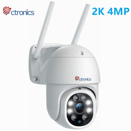 Ctronics 2K 4MP Security Camera Outdoor, 2560×1440P PTZ WiFi Camera ...