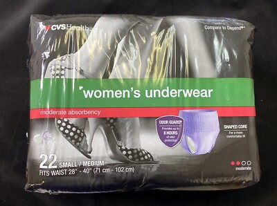 CVS Health Women’s Underwear Moderate Absorbency Small/Medium (22 ...