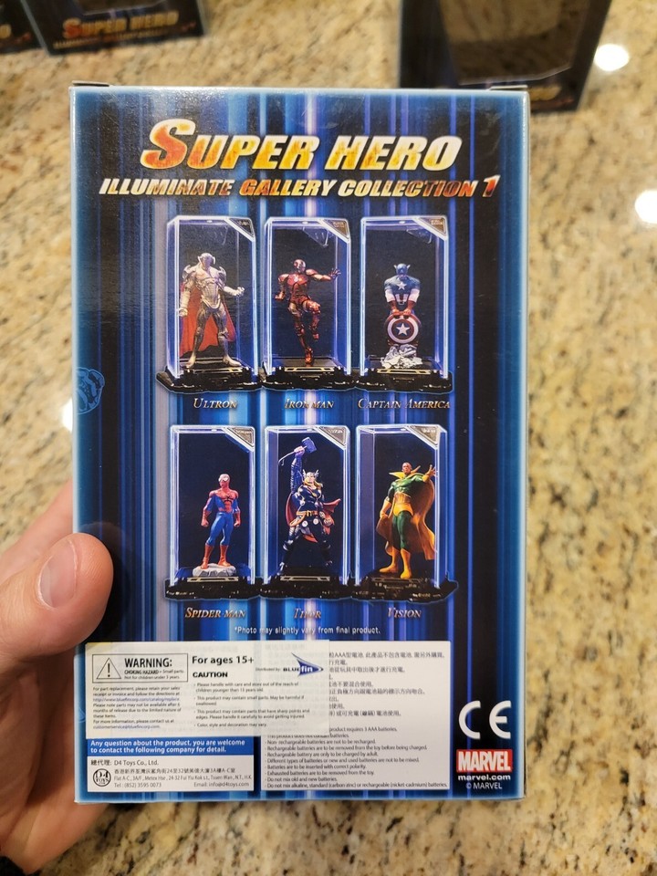 Marvel Super Hero Illuminate Gallery Thor 4-Inch LED Statue & Display ...