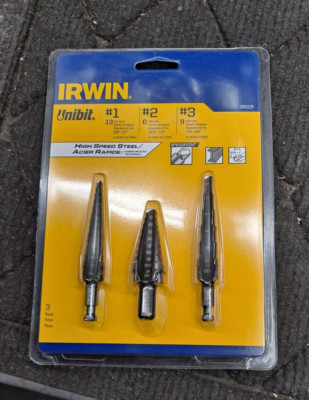 New Sealed Irwin 3-Piece Unibit Kit, #10502ZR | eBay