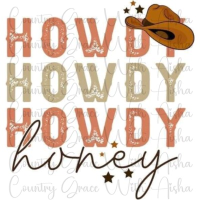 Sublimation Transfer Howdy Honey Ready To Press Heat Transfer | eBay