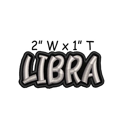 Word! Iron on Patch - Patches Libra Text Words Embroidery Applique | eBay