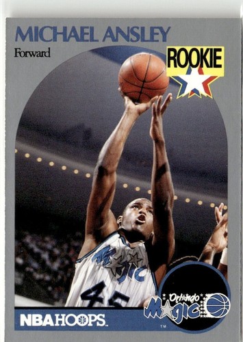1990-91 NBA PROPERTIES NBA HOOPS MICHAEL ANSLEY ORLANDO MAGIC #215 | eBay