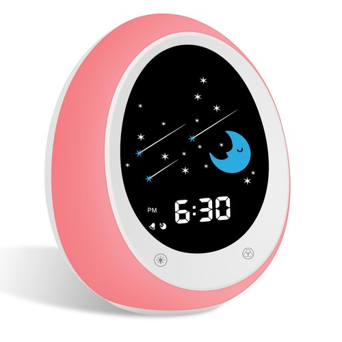Ok to Wake Clock Sleep Training Kids Alarm Clock with Sun & Moon Green ...