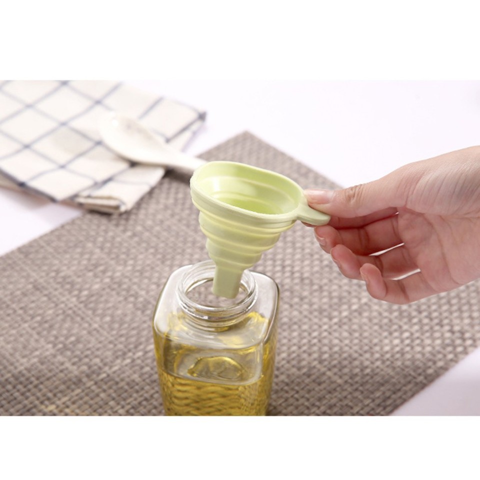 6pcs Silicone Funnels Telescopic Oil Strainer Funnel Liquid ...