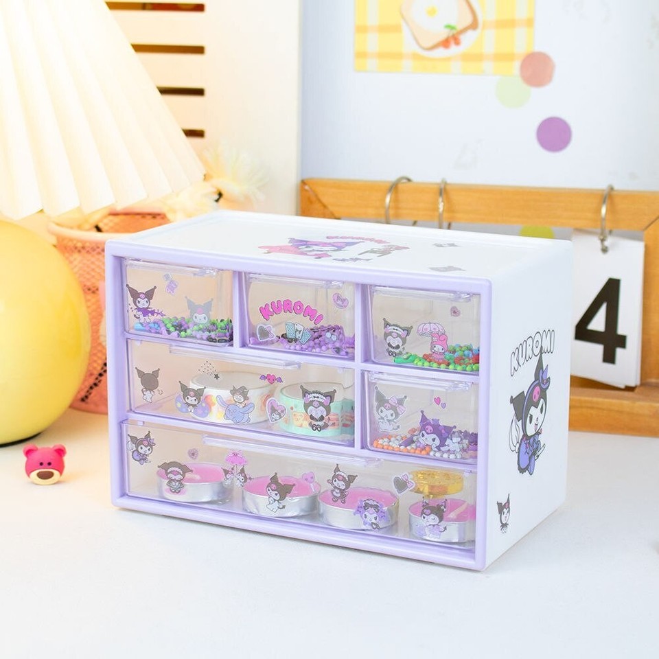 Cinnamoroll Kuromi My Melody Cartoon Desktop Storage Box Cosmetics ...