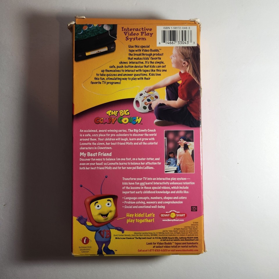 Video Buddy Interactive The Big Comfy Couch My Best Friend (VHS, 1999 ...