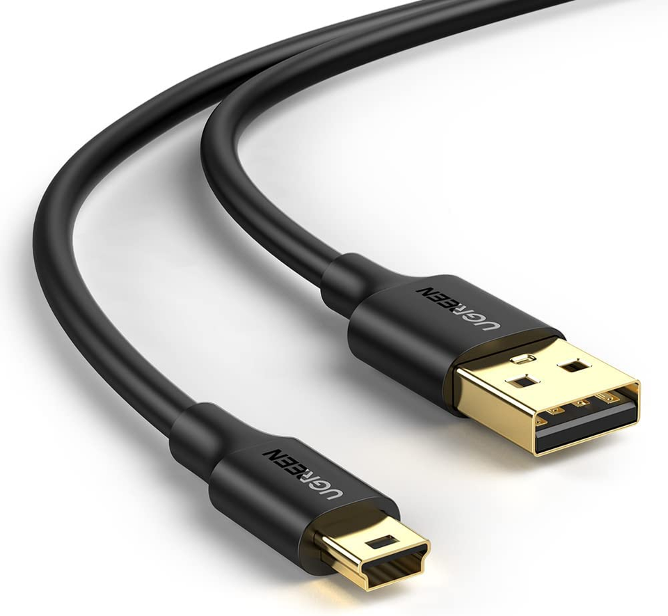 Mini USB Cable Type a Male to Mini B 5-Pin Fast Data Charging Cord ...