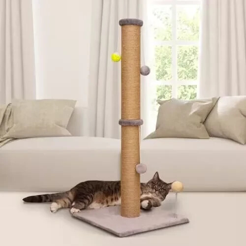 Tall Cat Scratching Post 36 in Large Cat Scratch Post for Indoor Cats ...