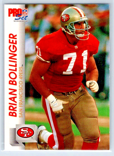 1992 Pro Set Series 2 - Brian Bollinger - San Francisco 49ers - RC ...
