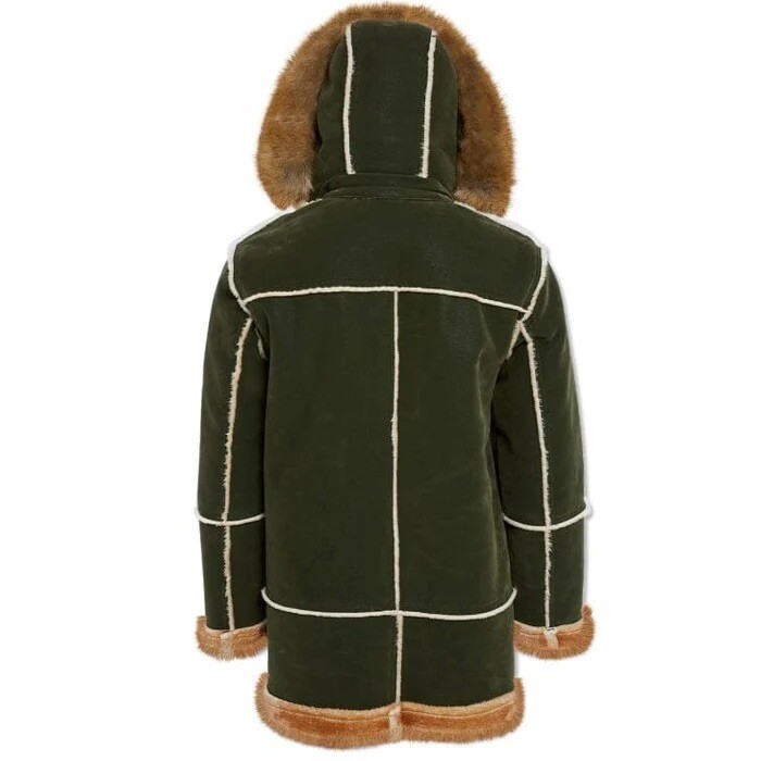 Jordan Craig Denali Shearling Jacket FUR KIDS SOFT OLIVE GREEN TAN BOYS ...