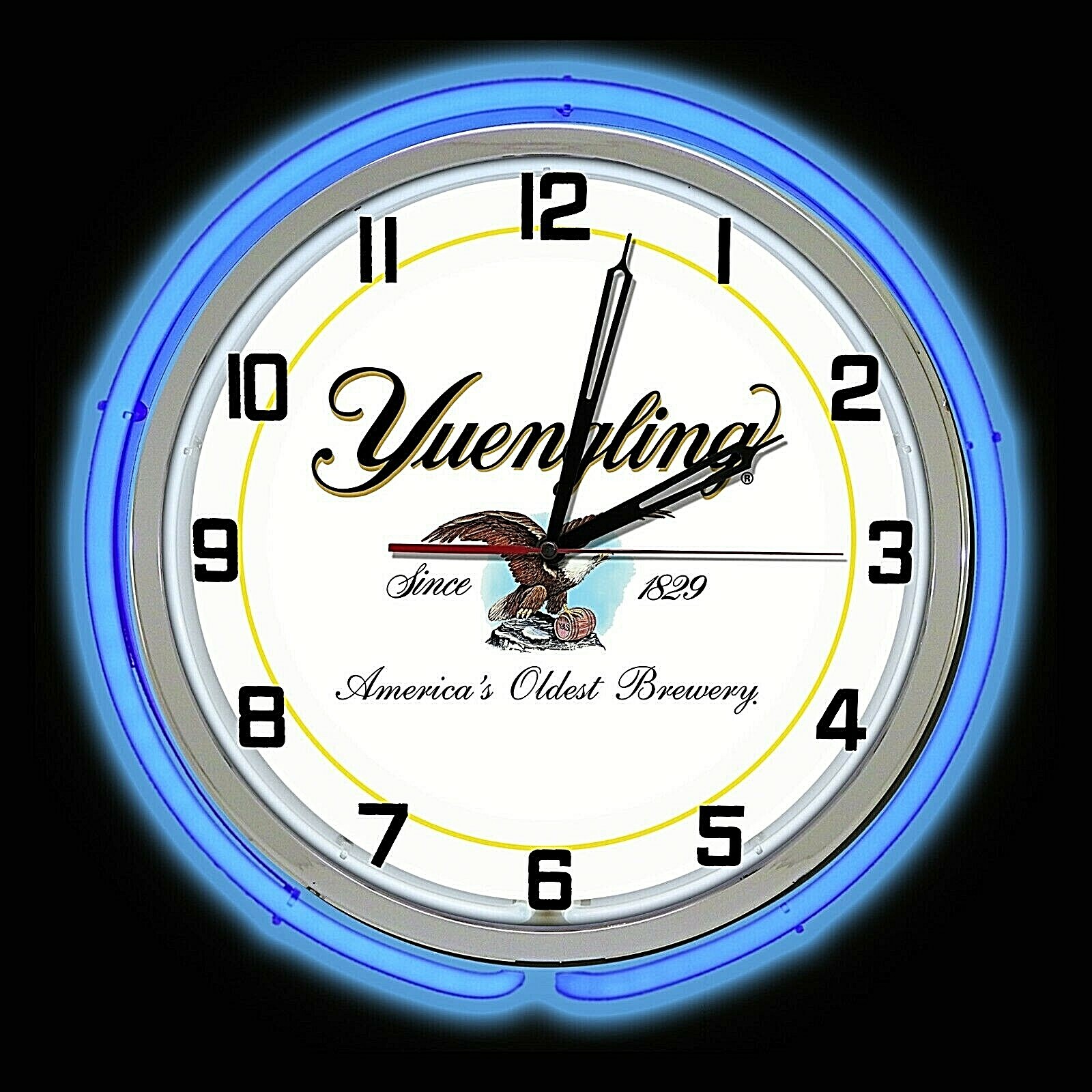 19" Yuengling Beer Sign Blue Double Neon Clock Americas Oldest Brewery ...
