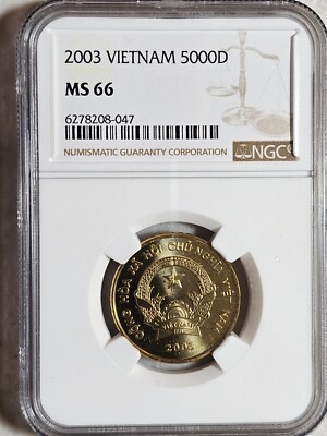 Vietnam 5000 Dong 2003 NGC MS 66 | eBay