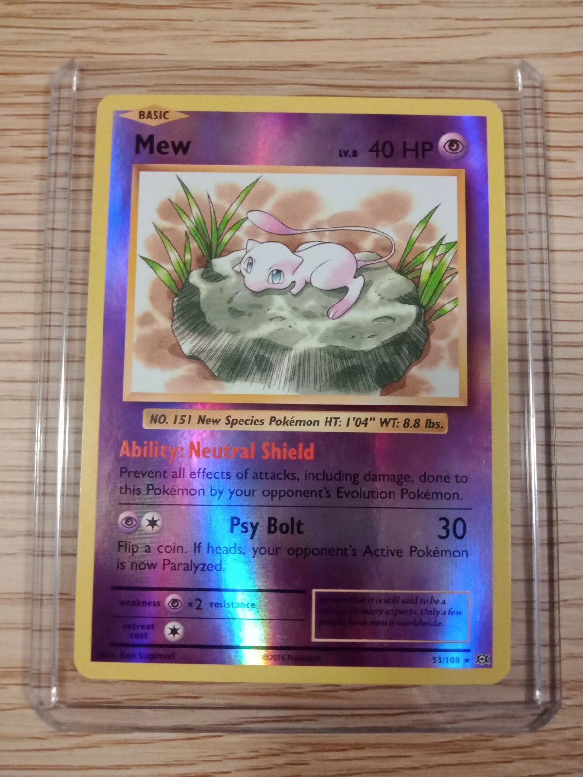 Mew #4 - Evolutions 2016 Reverse Holo ⭐ Rare 53/108 - Pokemon Card ...