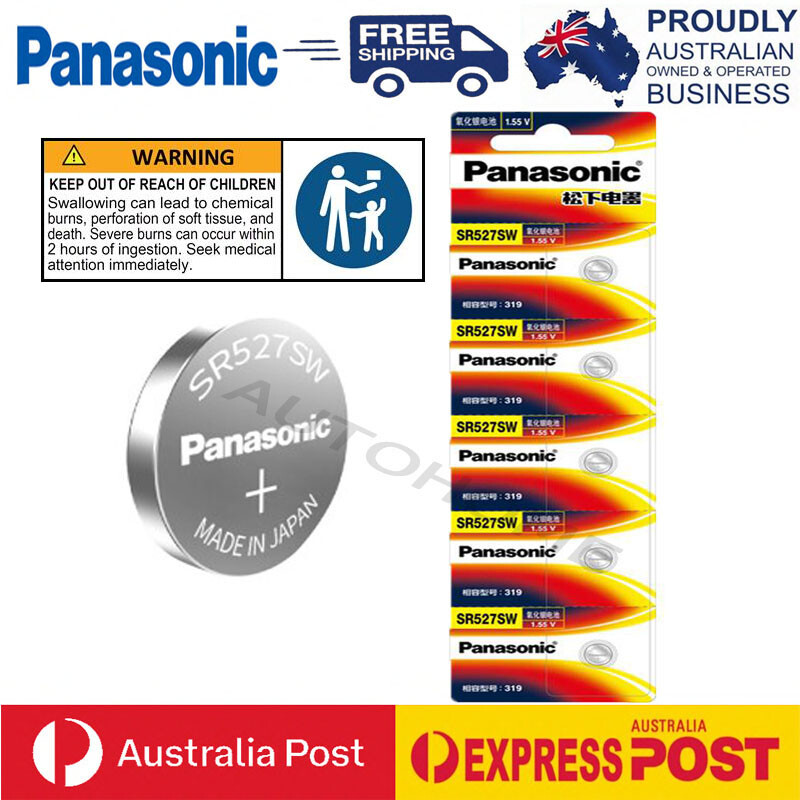 Panasonic SR44 SR416 SR512 SR516 SR521 SR527 Silver Oxide Watch Battery ...