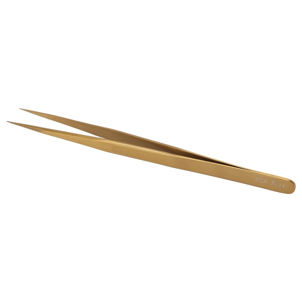 (Gold)Durable Tweezers Portable Antimagnetic Soldering Tweezers For ...