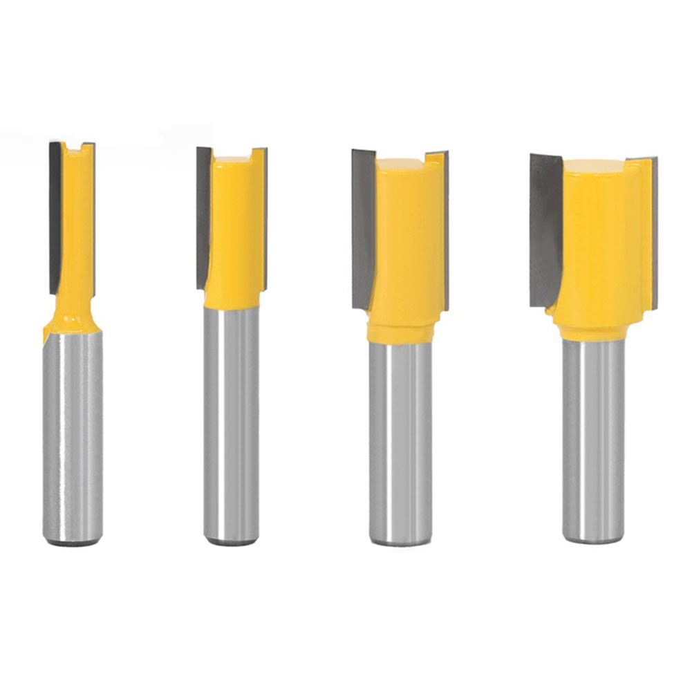 Multi Purpose Wood Cleaning Bit 8mm Shank Straight Router Bit 4pcs ...