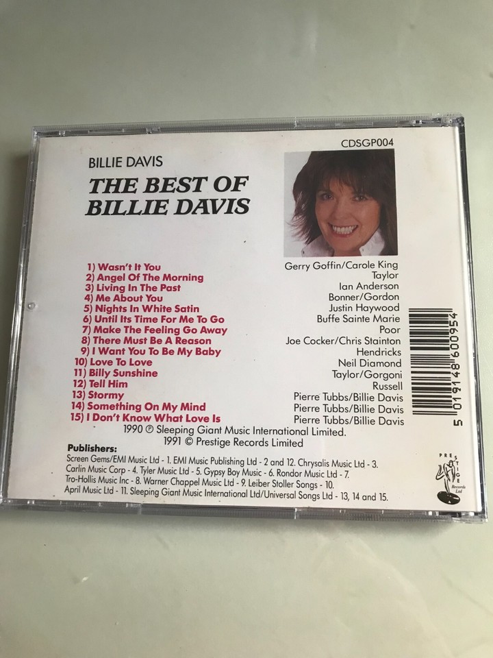 Billie Davis - The Best Of Billie Davis CD 5019148600954| eBay