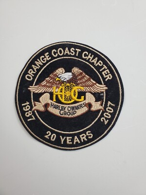 Harley Davidson Orange Coast Chapter Patch 1987-2007 20 Years Owners ...