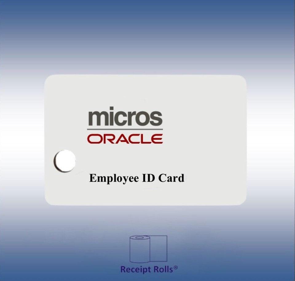 25 Genuine White Micros Oracle Magnetic Stripe Employee Swipe ID Cards ...