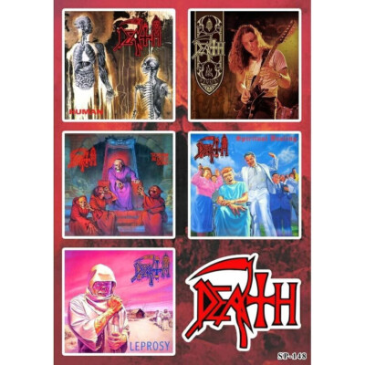 Death Band Album Covers Sticker Pack - Human Vivus! Scream Bloody Gore ...