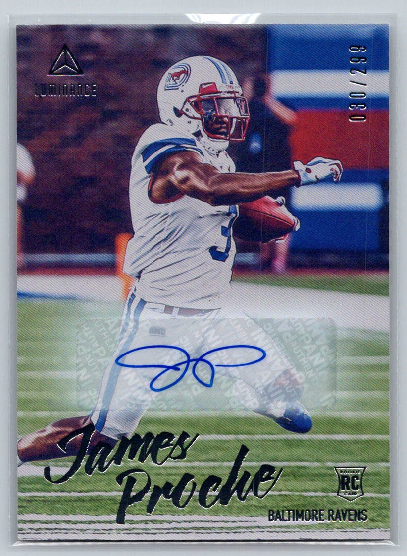 2020 Panini Luminance - Rookies James Proche #165 Autographs /299 (AU ...