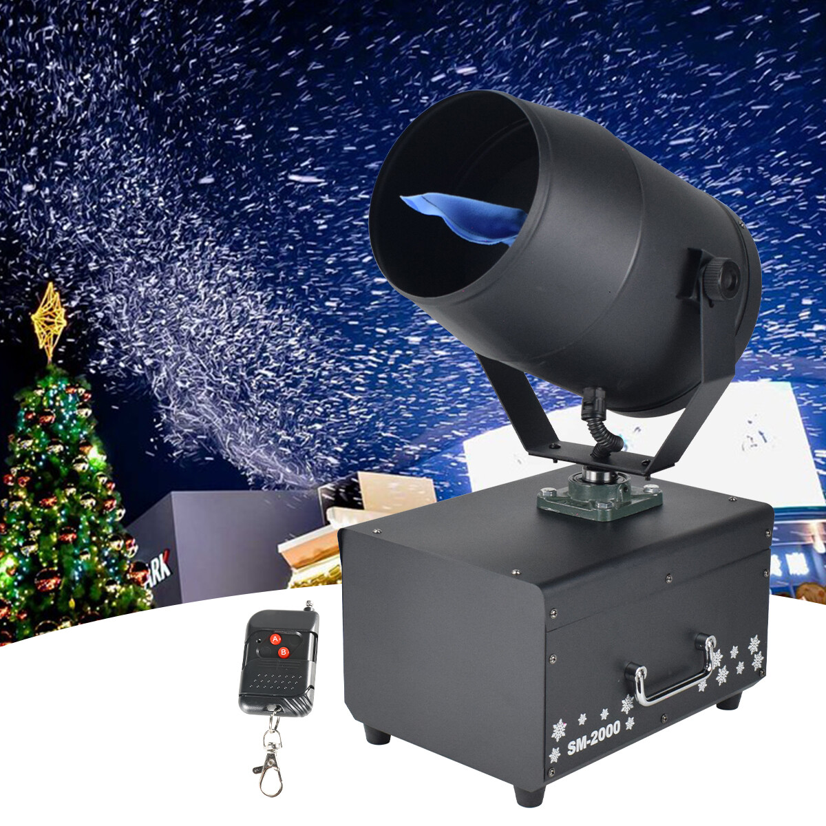 2000W Professional Snow Machine 180° Snowflake Maker with Remote ...