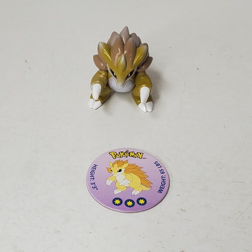 VTG Tomy Hasbro 1998 Pokemon Movie Sandslash PVC Figure with #28 Battle ...