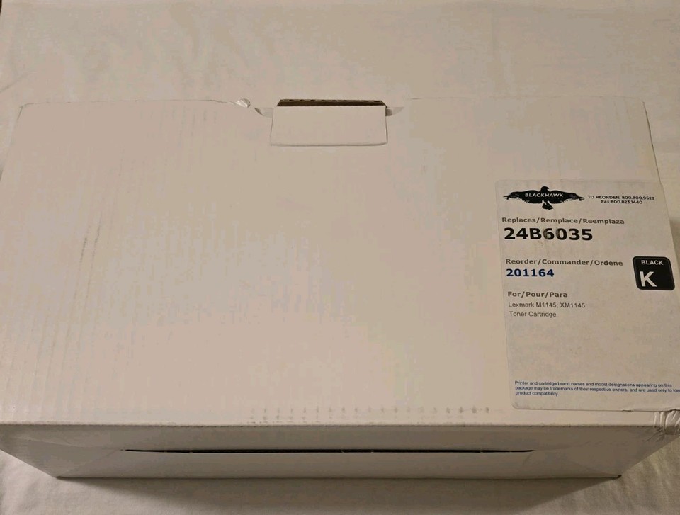 ( 2 )Lexmark 24B6035 Black Toner Cartridge COMPATIBLE for M1145 Xm1145 ...