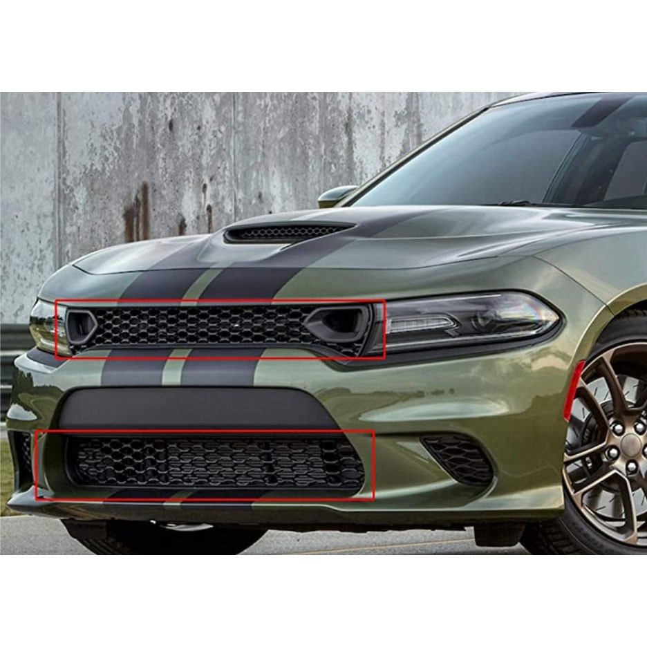 For 2015-2021 Dodge Charger RT SCAT PACK SRT Style Front Upper+ Lower ...