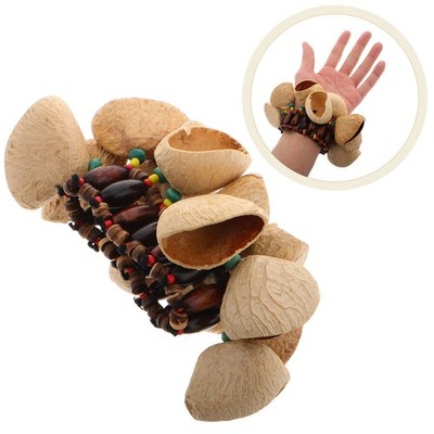 Tribal Style Bangle Nut Shell Bracelet Hand Chain Drum Percussion ...