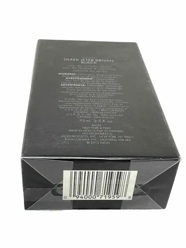 Avon Derek Jeter DRIVEN BLACK Eau de Toilette Cologne Spray SEALED 2.5 ...