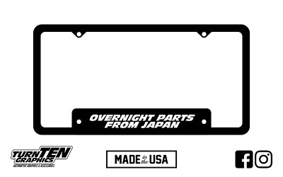 Overnight Parts From Japan License Plate Frame Fast Furious JDM Street ...