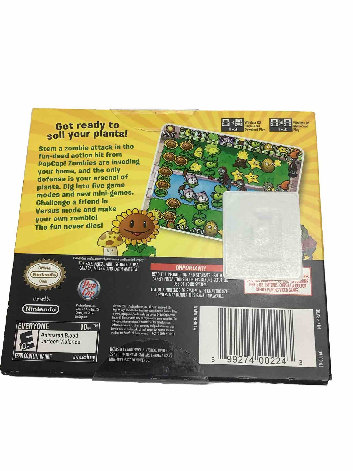 Plants vs. Zombies (Nintendo DS, 2011) for sale online | eBay
