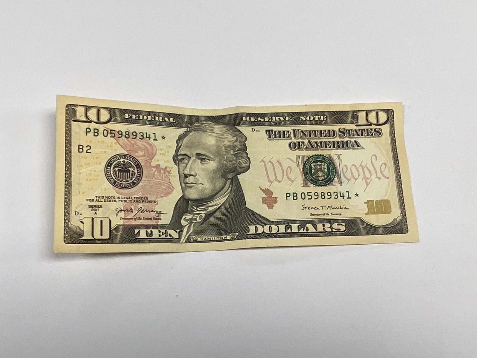 10 Dollar Bill Star Note, Series 2017 A, Condition - Very Good | eBay