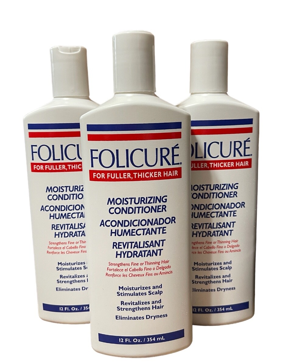 FOLICURE Moisturizing Conditioner for Fuller Thicker Hair 12 Oz for ...