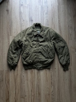 Vintage 1980s US Military Cold Weather Bomber Jacket Faded Olive Size ...