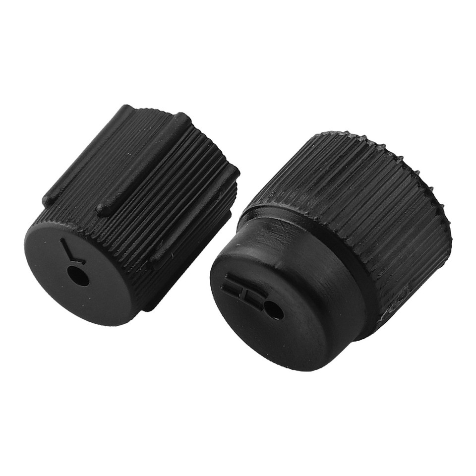 2pcs Black Dust Covers Car AC Valve Cap Replacement Keep Your AC System ...